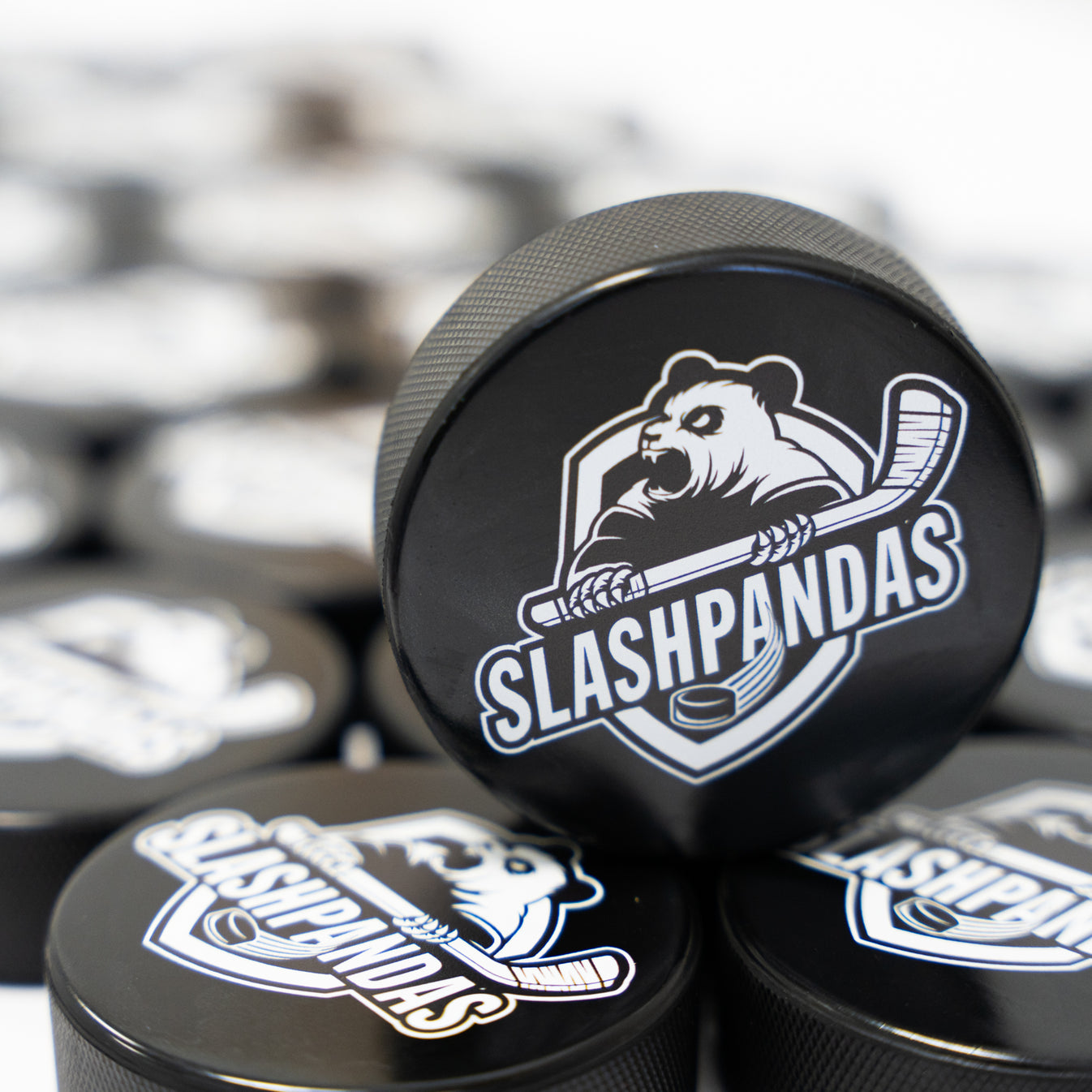 Custom Hockey Pucks with Edge Text & Logos – Perfect for Teams & Fans