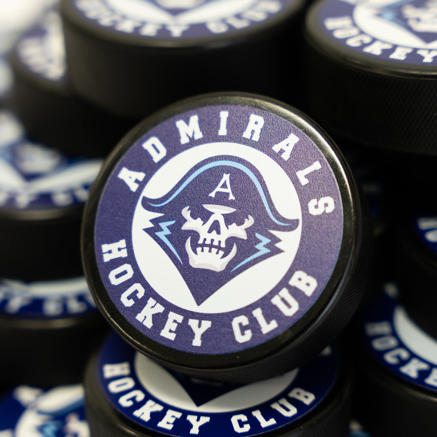 Custom Hockey Pucks with Edge Text & Logos – Perfect for Teams & Fans
